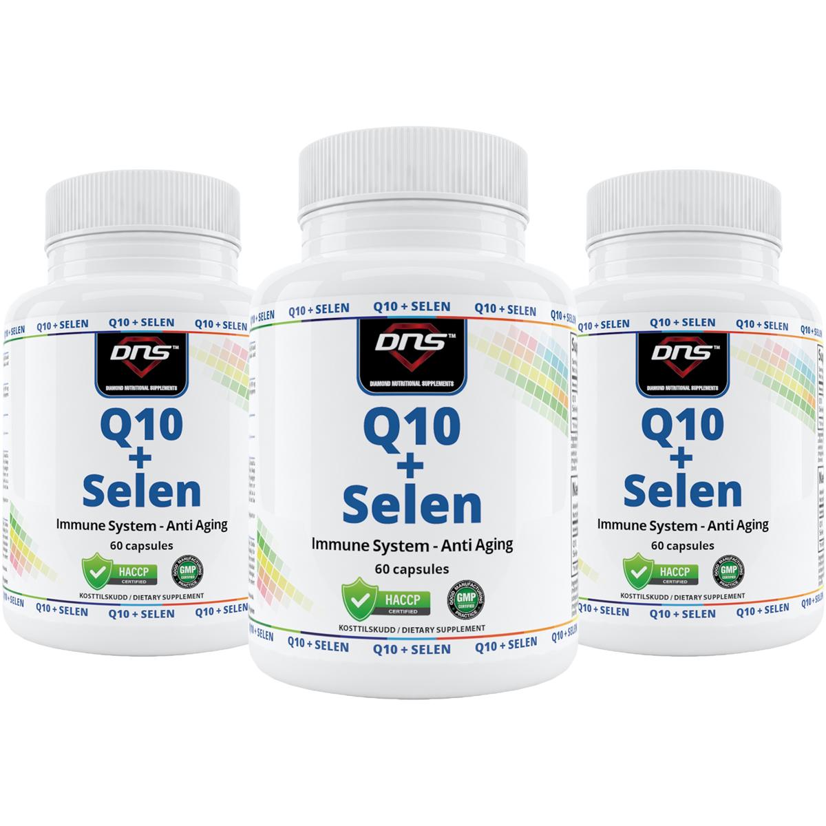 Q10 + Selen - 3 x 60 kapsler - Kost1 Kosttilskudd AS