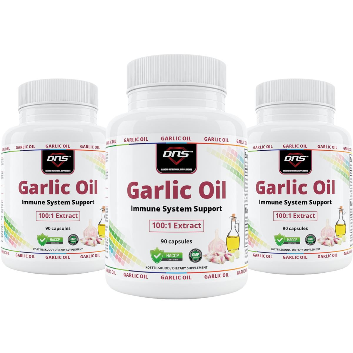 3-pack DNS Garlic Oil - 3 x 90 kapsler - Kost1 Kosttilskudd AS