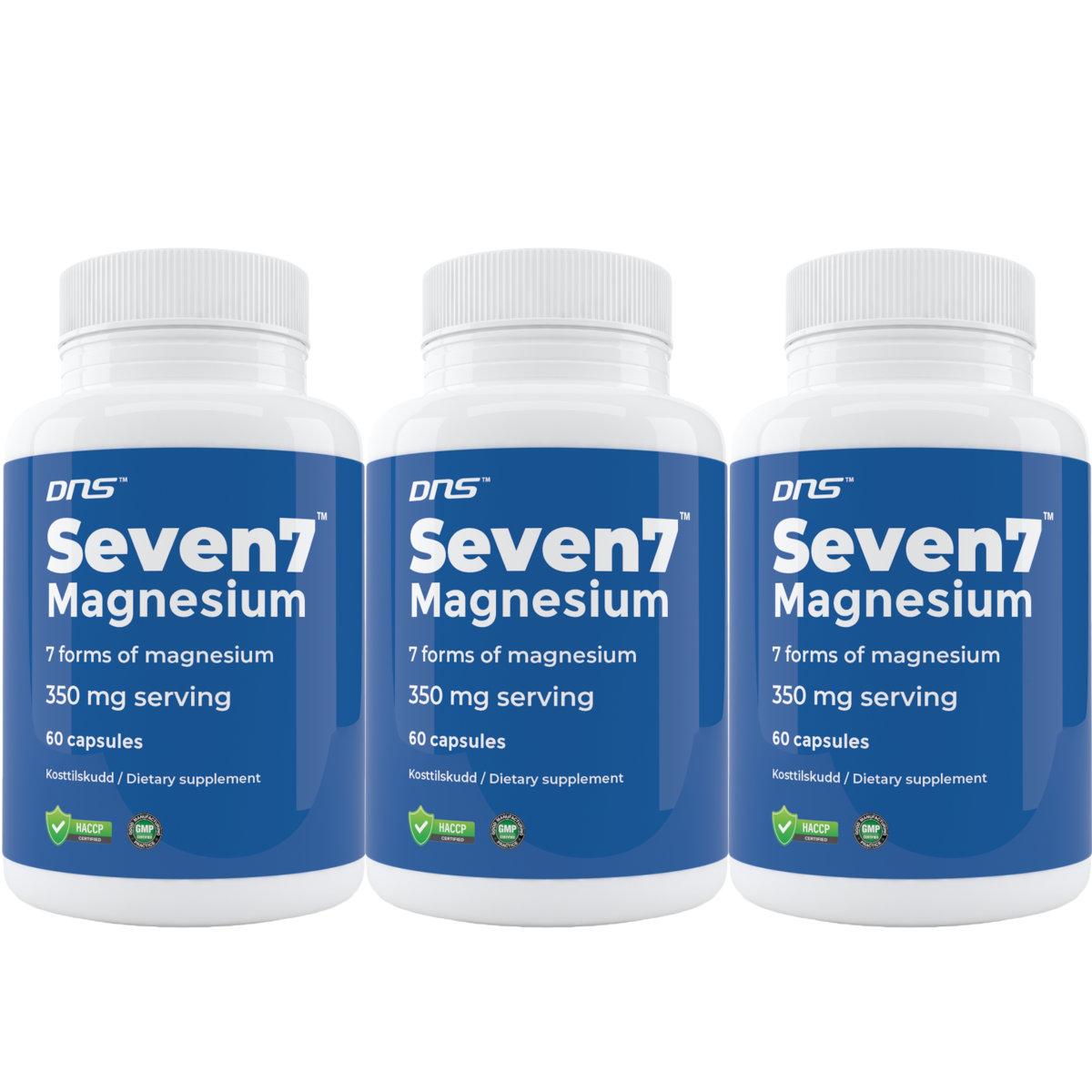 3-pack Seven7 Magnesium Complex - 3 x 60 kapsler - Kost1 Kosttilskudd AS